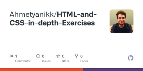 Github Ahmetyanikk Html And Css In Depth Exercises
