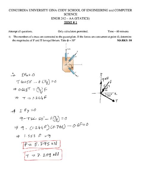 Engr 242 Aa Test 1 Solution Concordia University Gina Cody School Of Engineering And Computer