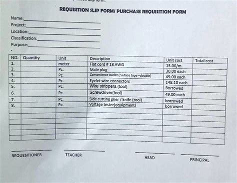 Solved Pano Bato Ang Hirap Ng Module Requisition Slip Form Purchase