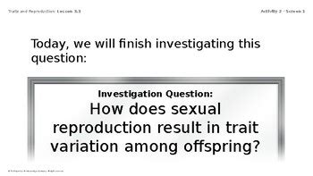 Amplify Science Traits And Reproduction Lesson 3 3a PowerPoint