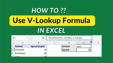 How To Use Vlookup Function In Excel Ms Excel V Lookup Formula Youtube