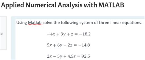 Solved Please Answer By Using MATLAB And Show The Chegg Com