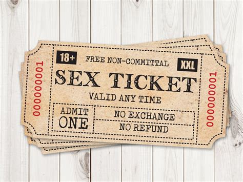 Sexy T For Him Printable Sex Tickets Kinky Coupon For Boyfriend