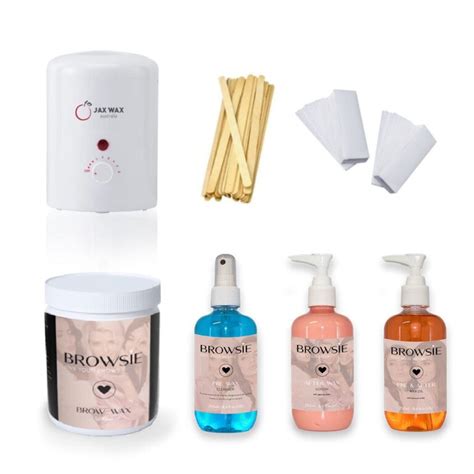 Brow Waxing Kit With Heater Vegan Friendly Browsie Products