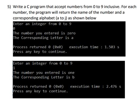 Solved Write A C Program That Accept Numbers From To Chegg