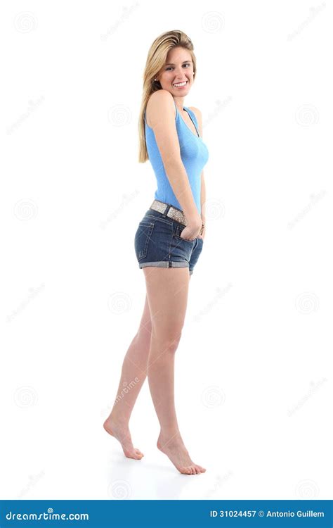 Full Body Portrait Of A Beautiful Teenager Girl Royalty Free Stock