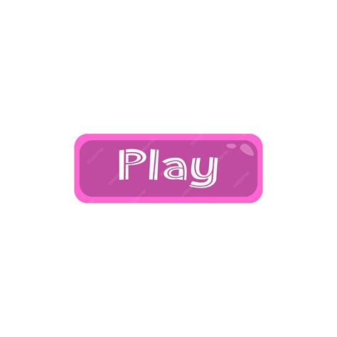 Premium Vector Cute Pink Play Button Vector Illustration On White