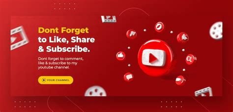 Premium PSD Business Page Promotion With 3d Render Youtube Logo For