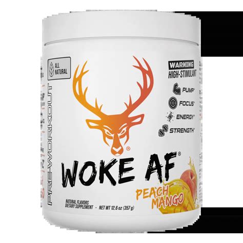 Woke Af All Natural Pre Workout High Stim Energy Boost Bucked Up