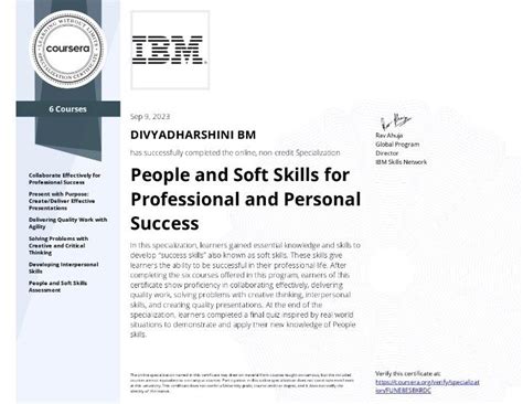 Divyadharshini Bm On Linkedin Ibm Coursera Courseracertified Softskills