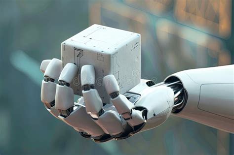 A Robotic Hand Holding A Cube Symbolizes Vast Data Capacity And