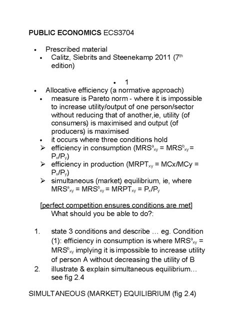 Lecture Notes 2022 Public Economics Ecs Prescribed Material Calitz