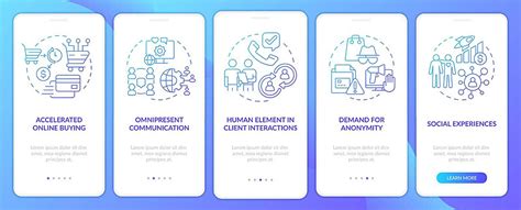 Onboarding Mobile App Screen Featuring Blue Gradient Representing