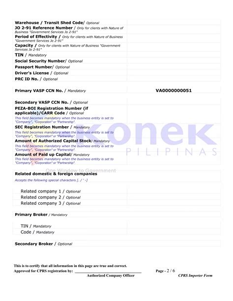 Cprs For Imports Doc