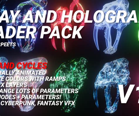 Artstation Blender X Ray And Hologram Shader Pack Resources