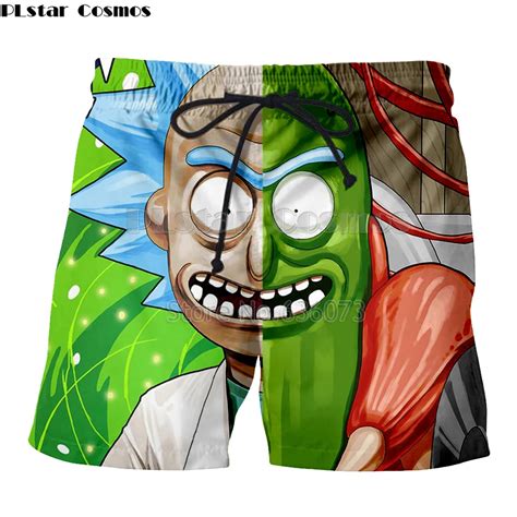 Plstar Cosmos Drop Shipping 2018 Summer New Shorts Hot Cartoon Rick And