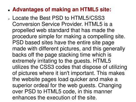 Ppt Best Psd To Html5css3 Conversion Service Provider Powerpoint