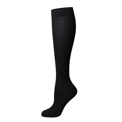 Black Stockings Summer Mid Tube Solid Color Compression Socks Sports