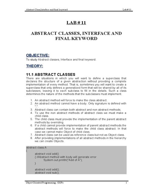 Java Lab 11 Pdf Method Computer Programming Class Computer