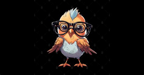 Bird Wearing Glasses Bird Wearing Glasses Sticker Teepublic