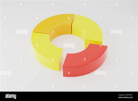 3d Rendering Circle Ring Chart For Infographics Diagram With 4 Options