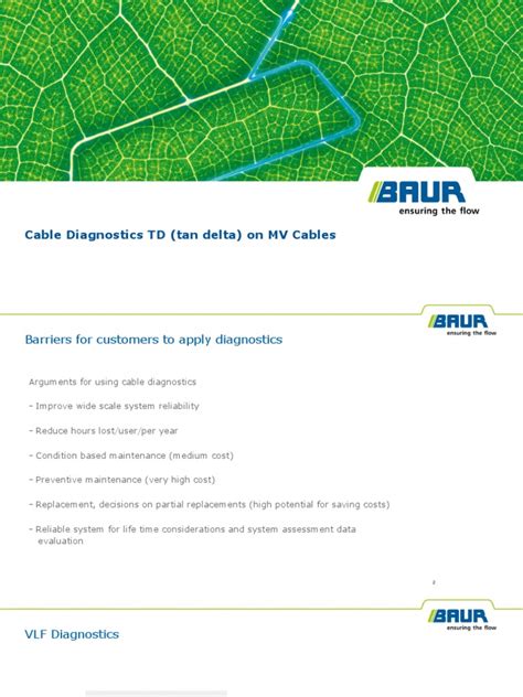 Tandd Cable Diagnostic Td En 02 2019 Pdf