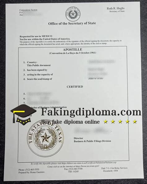 How To Order State Of Texas Apostille Certificate For Your Degree