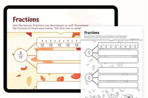 Decomposing Fractions Worksheets Free Interactive And Printable