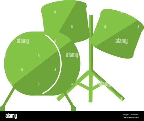 Isolated Silhouette Of A Drum Set Musical Instrument Icon Vector Stock Vector Image Art Alamy