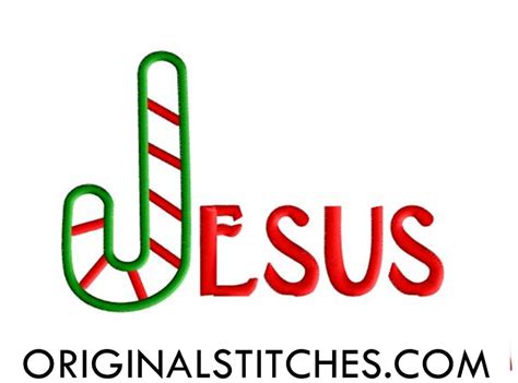 Jesus Candy Cane Original Stitches