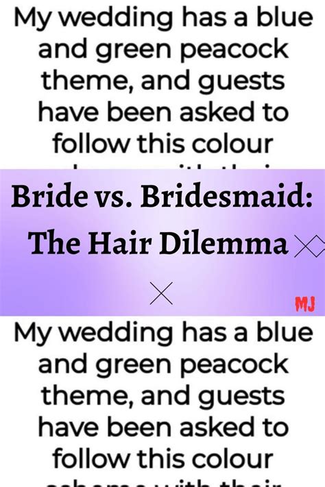 Bride Vs Bridesmaid The Hair Dilemma ‍♀️ Bride Bridesmaid Vibrant