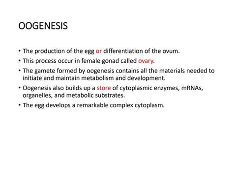 Structure Of Ovum Oogenesis And Menstrual Cyclepptx