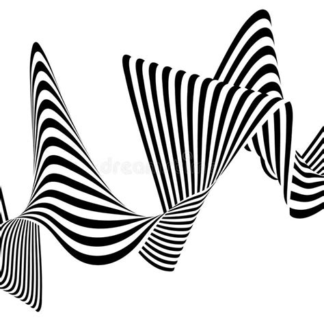 Abstract Background With Wave Lines Dynamic Abstract Vector Design 3d Optical Illusion Line