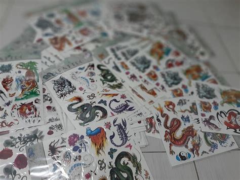 Tattoo Sticker สติ๊กเกอร์แทททู รอยสักชั่วคราว ขนาด 22x19 ซม รุ่น Bf