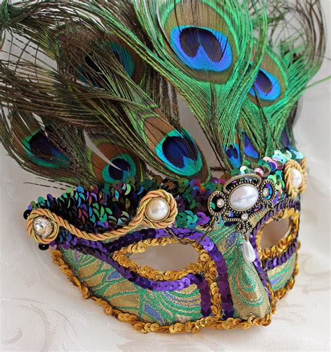 Proud As A Peacock Mardi Gras Mask By Daragallery On Deviantart