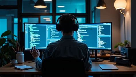 Free Night Coding Session Image Download At Stockcake