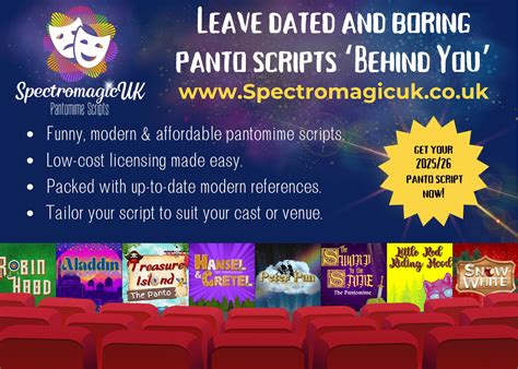 Spectromagicuk 🎭 Leave Dated Panto Scripts ‘behind You 🎭 Looking For Modern Witty And
