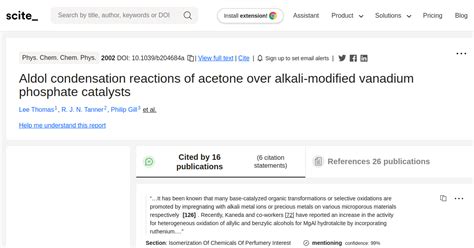 [citation Report] Aldol Condensation Reactions Of Acetone Over Alkali