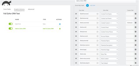 Zoho CRM Connect Your Zoho CRM To WordPress Ninja Forms
