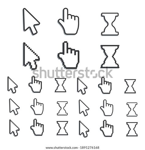 Hand Click Cursor Pointer Icon Mouse Stock Vector Royalty Free 1891276168 Shutterstock