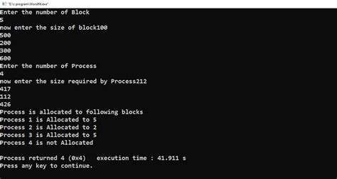 Algorithm And Implementation Of Contiguous Allocation Techniques Worst