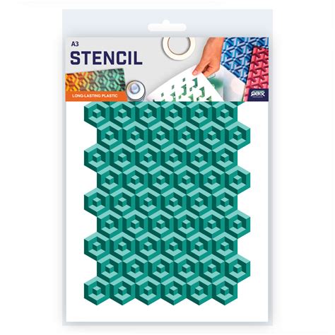 Cube Stencil Cubes Pattern Stencil Pattern Stencil 3 Etsy