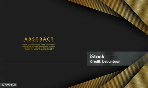 황금 라인블랙 추상 프리미엄 배경 모던 한 럭셔리 컨셉 벡터 일러스트레이션 1위에 대한 스톡 벡터 아트 및 기타 이미지 1위 검은색 고급 Istock