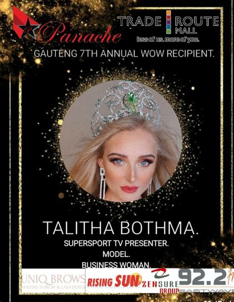 Farzana Mayet Talitha Bothma The Proud Recipient Of