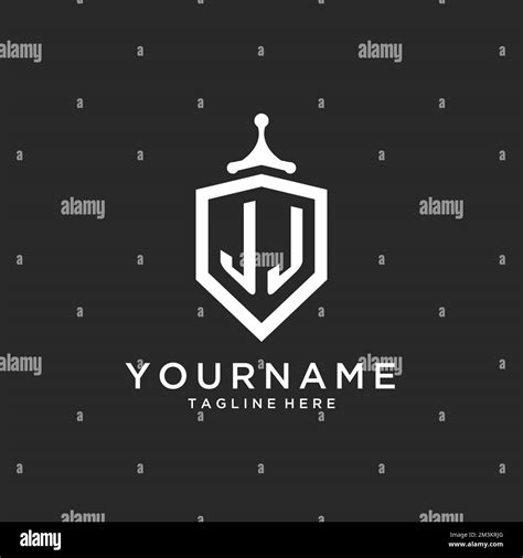 Jj Monogram Logo Initial With Shield Guard Shape Design Ideas Stock Vector Image And Art Alamy