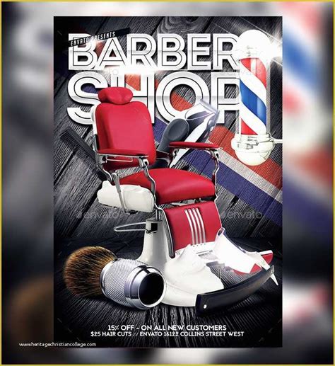 Free Barber Shop Template Psd Of 24 Barbershop Flyer Psd Templates Free