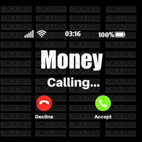 Incoming Call Money Svg Christmas Svgmoney Is Calling Svg Png