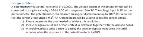 Solved I Need The Design And Code In Thinkercad That Is Question 2