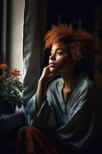 Premium Ai Image Shot Of A Young Woman Enjoying Some Quiet Time At