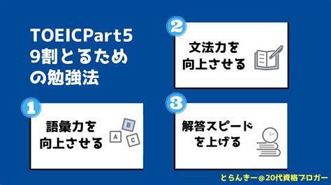 Toeic Part5の出題傾向を調査！9割とれる対策と時間配分を950点ホルダーが徹底解説 とらんきーの資格ブログ